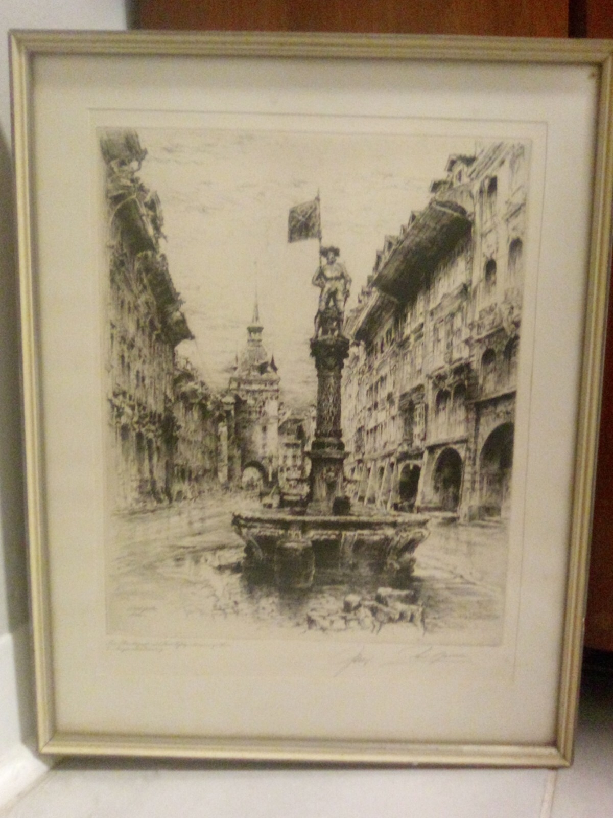 Paul Geissler | Vintage Paul Geissler Fountain Etching | MutualArt
