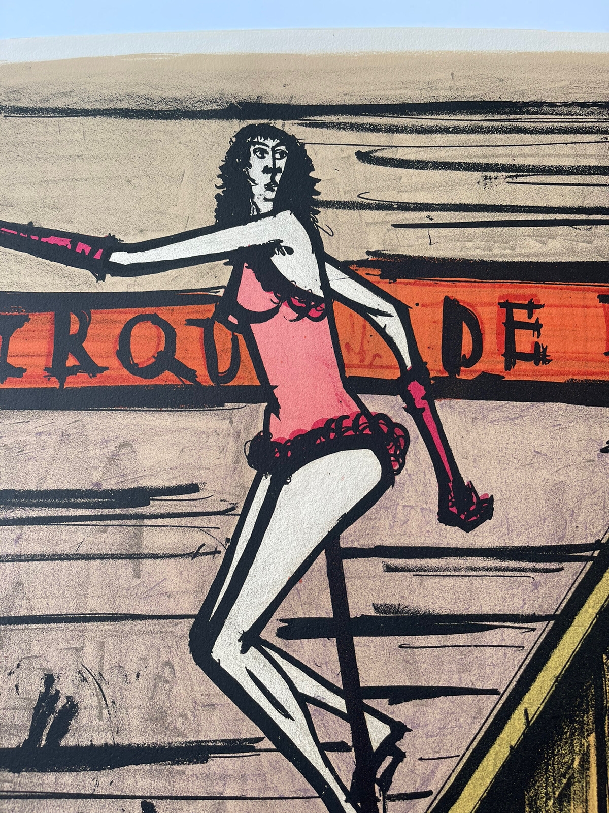 Bernard Buffet | Circus Performer Monocycle Woman (1970 - 1979) | MutualArt