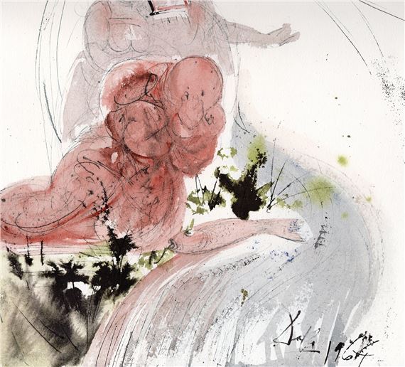 Salvador Dalí | Tobit Catches a Fish (1967) | MutualArt