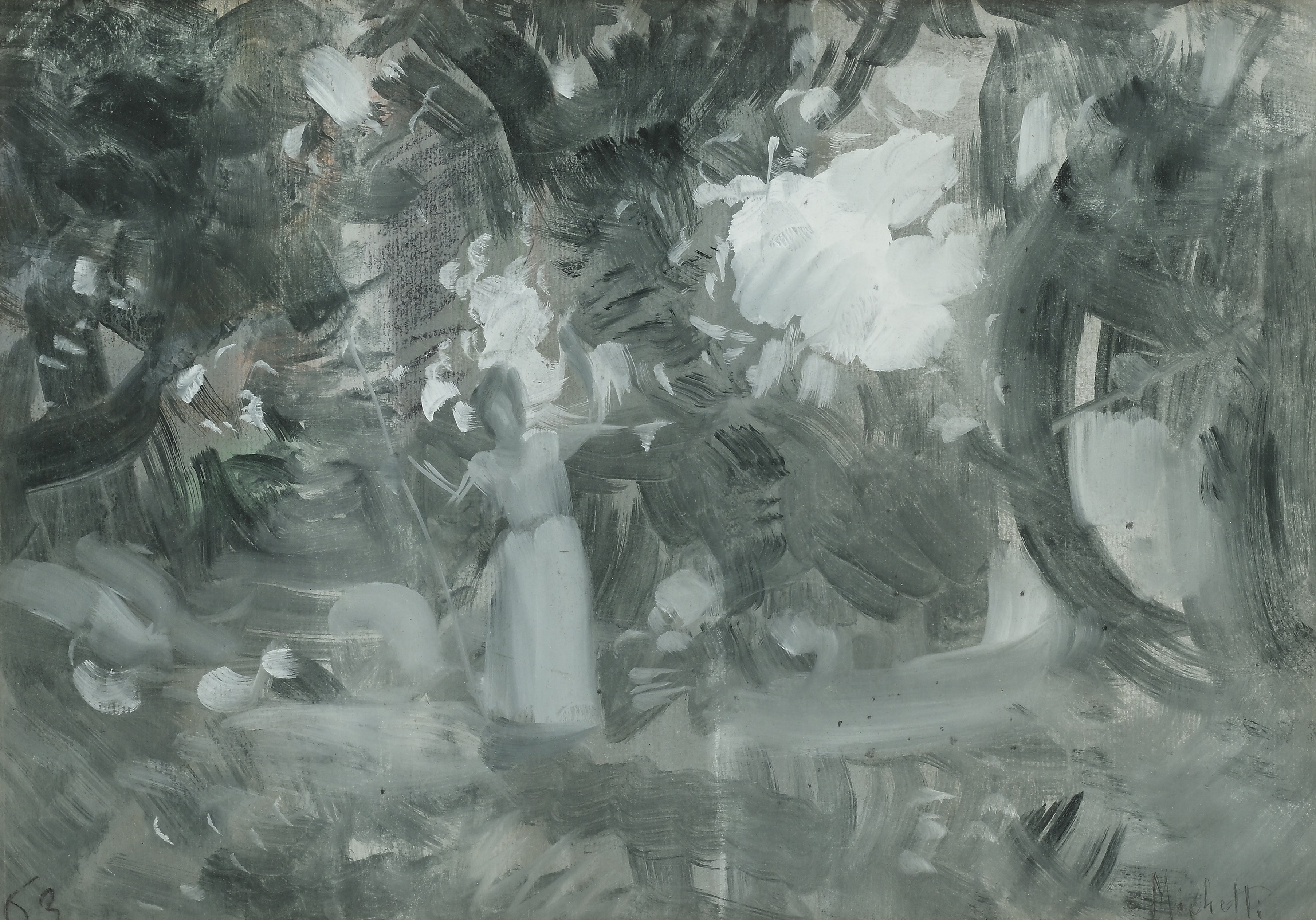 Francesco Paolo Michetti | Paesaggio con figura femminile | MutualArt