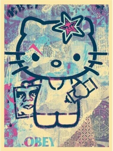 Shepard Fairey | Hello Kitty Signed Limited Edition Screen Print OBEY ...