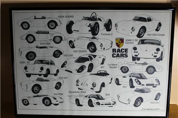Howard Shoemaker | Porsche History 1953-1970 Print Set of 2 (1969 ...