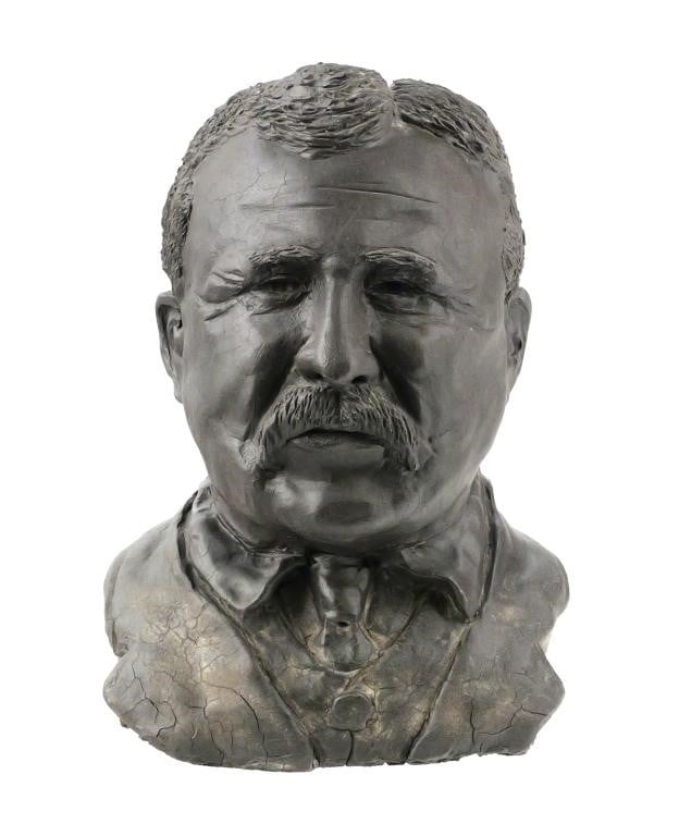 R. S. Brown | Theodore Roosevelt Clay Bust (93) | MutualArt