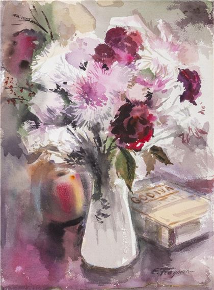 Erik Freyman | Flowers and Apple (Circa 1990) | MutualArt