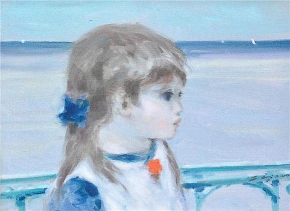 André Gisson | Young girl by the sea | MutualArt