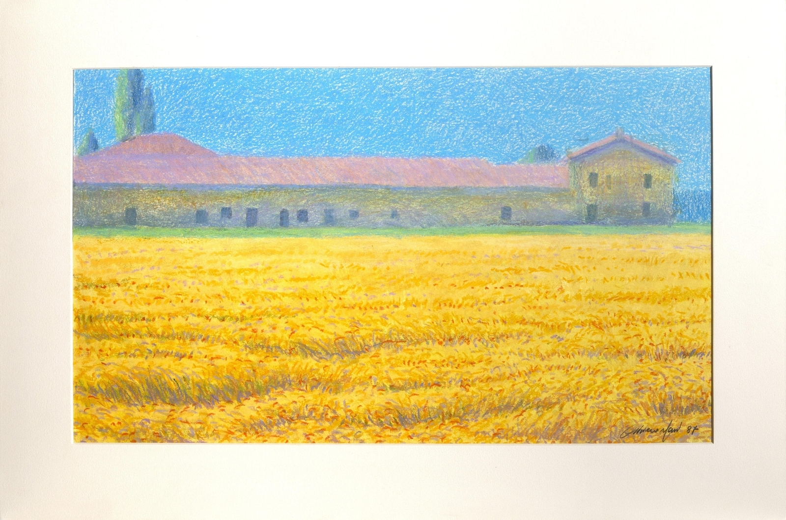 Oliviero Masi | Wheat Field and House (1987) | MutualArt