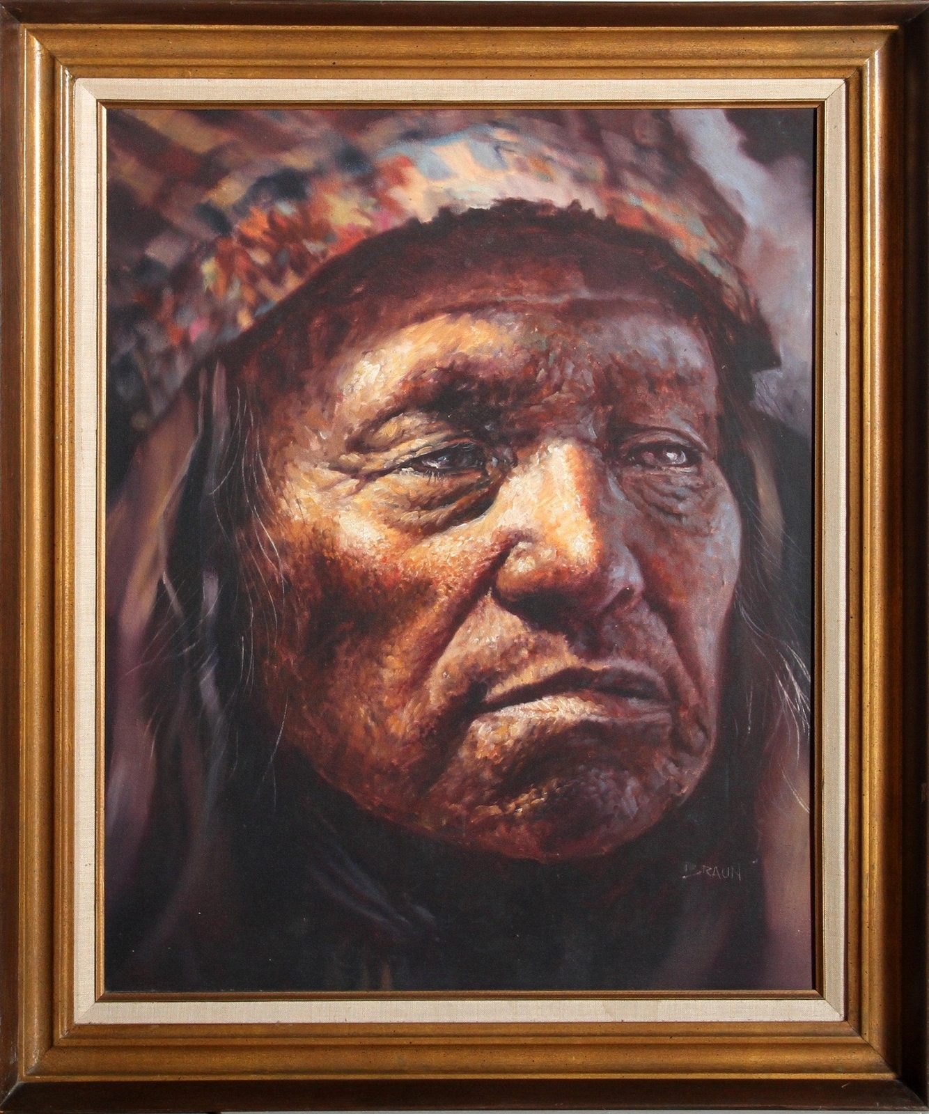 Jorge Tarallo | American Indian Chief Portrait (Circa 1979) | MutualArt