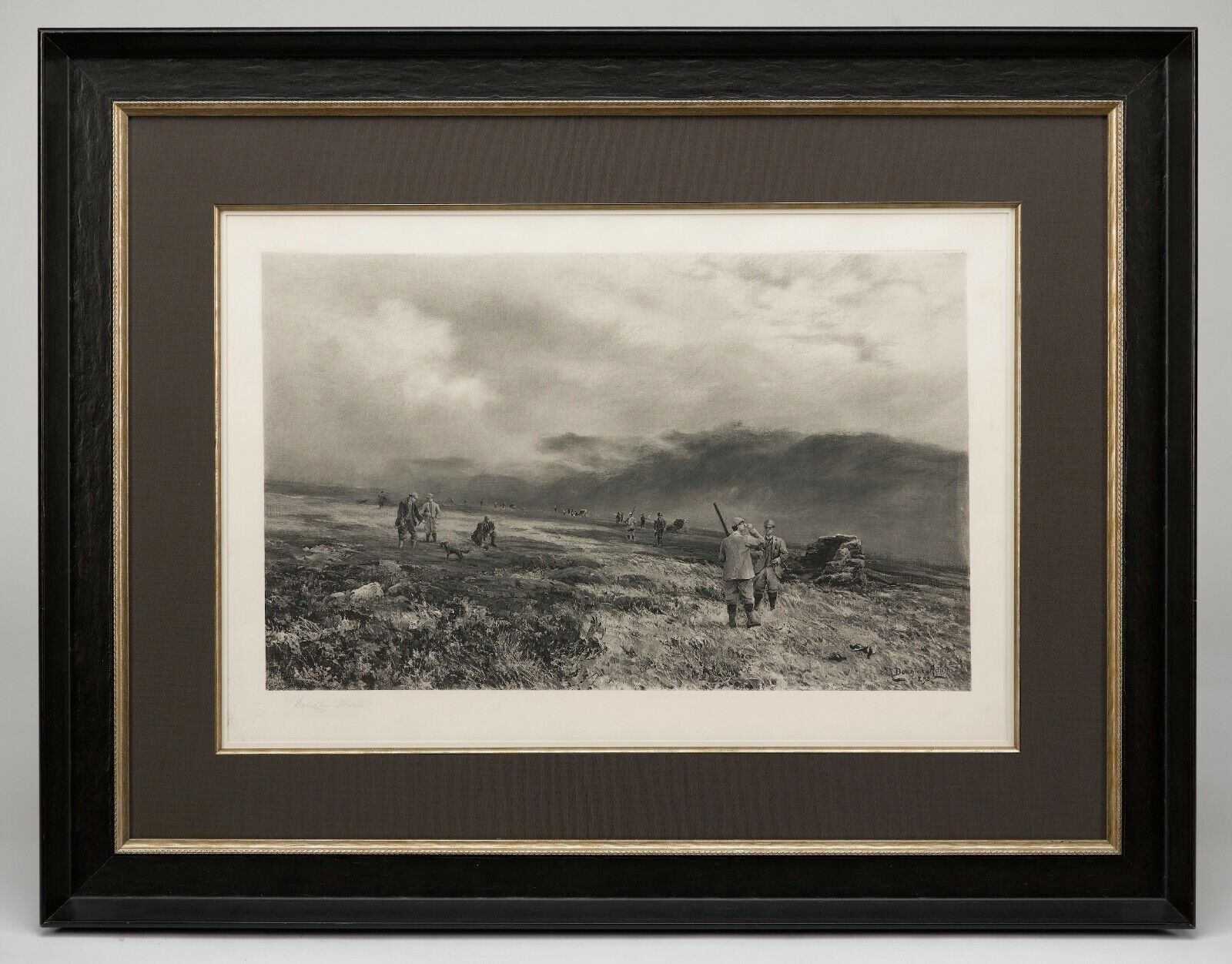 Douglas Adams | Hunting Scene Signed by Douglas Adams, Antique Print ...
