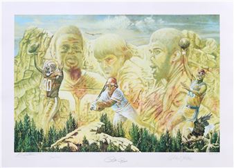 Gene Locklear | Gene Locklear, All Time Leaders, Lithograph, signed and ...