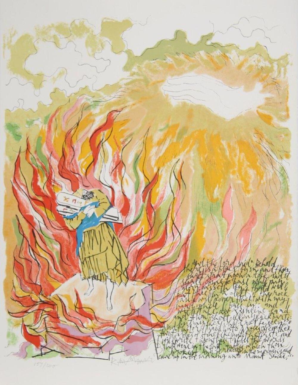 Abraham Rattner | And the Lord said unto Moses... from the In the Beginning Portfolio (1972 ...