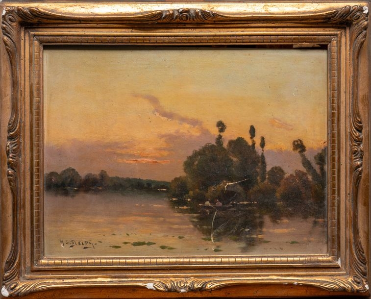 Jacques Henry Delpy | Barque sur le lac | MutualArt