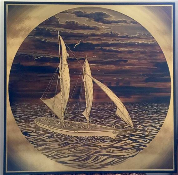 Rudy Lechleiter | sailing boat at sea (1979) | MutualArt
