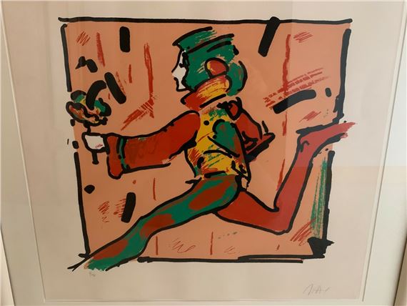 Peter Max | Runner on Brown (1979) | MutualArt