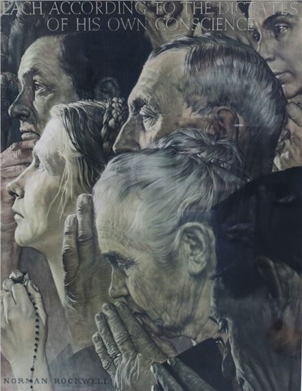 Norman Rockwell | Photo Lithograph Four Freedoms Series (1943) | MutualArt