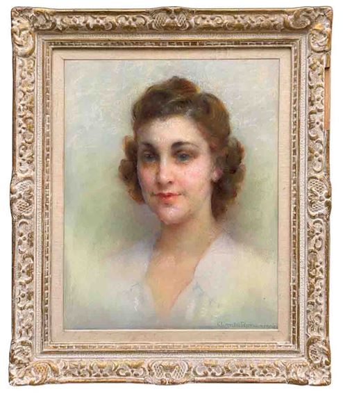 Dimitri Romanovsky | Female portrait (1940s) | MutualArt