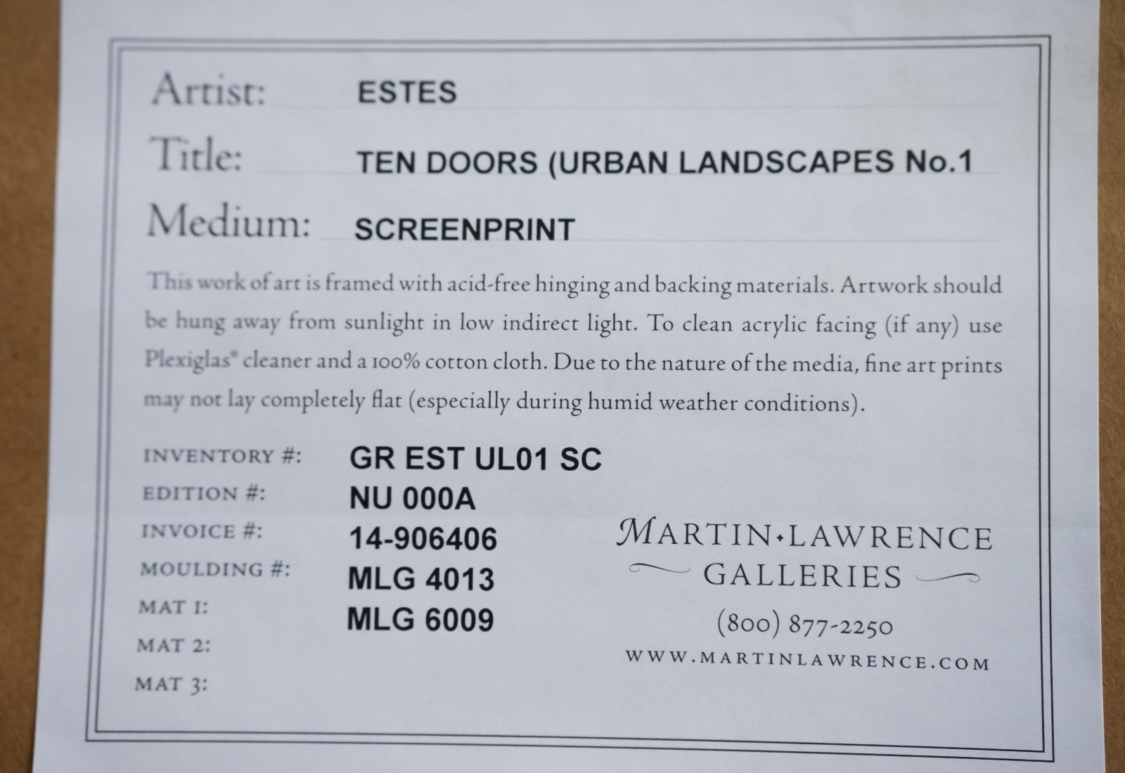 Richard Estes | Ten Doors (1972) | MutualArt