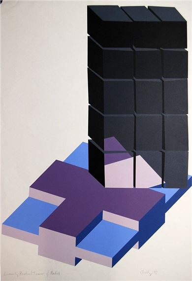 Michael Challenger | Loosly Packed Tower of Babel 1971 Signed OP Art ...