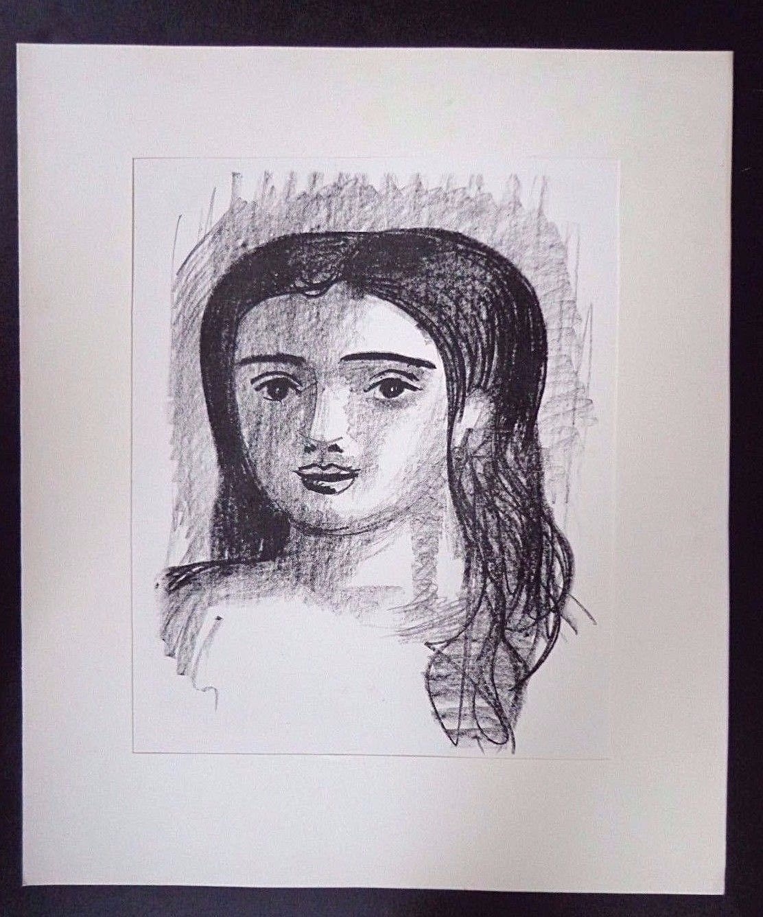André Derain | female face; artist’s proof #6/16 authenticated ltd ed ...