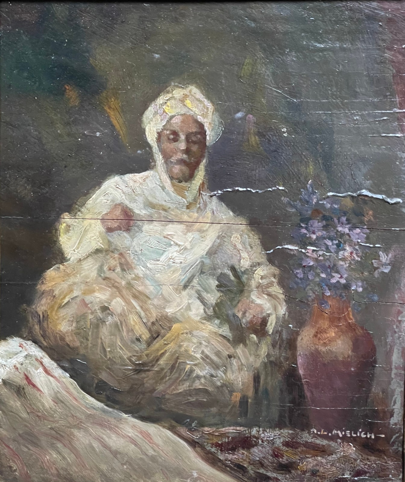 Alphons Leopold Mielich | Tradition dressed North African man (19th ...
