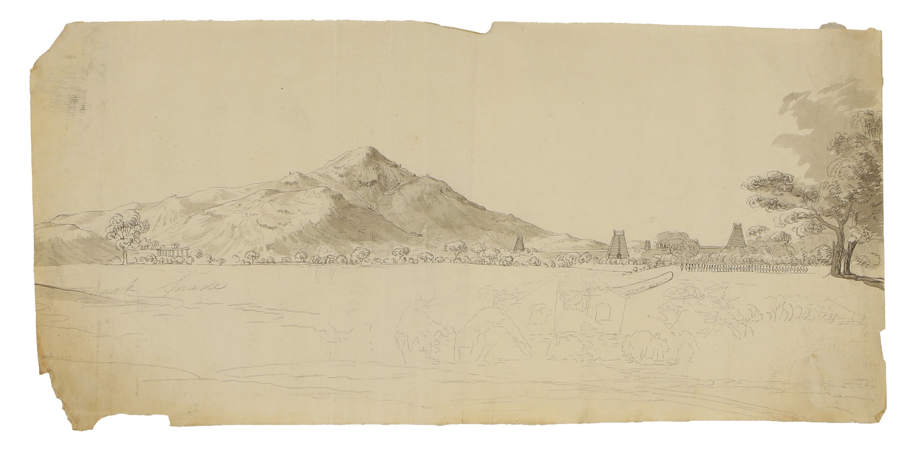 Samuel Davis | an Indian landscape of a temple settlement | MutualArt