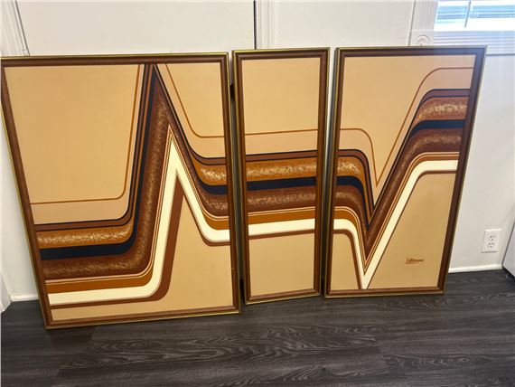 Letterman | Letterman Mid Century Modern 3 Panel Art Piece (2011 - 2025 ...