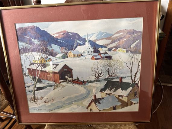 Leo B. Blake | Painting By Leo Blake Of Beautiful Snow Covered ...