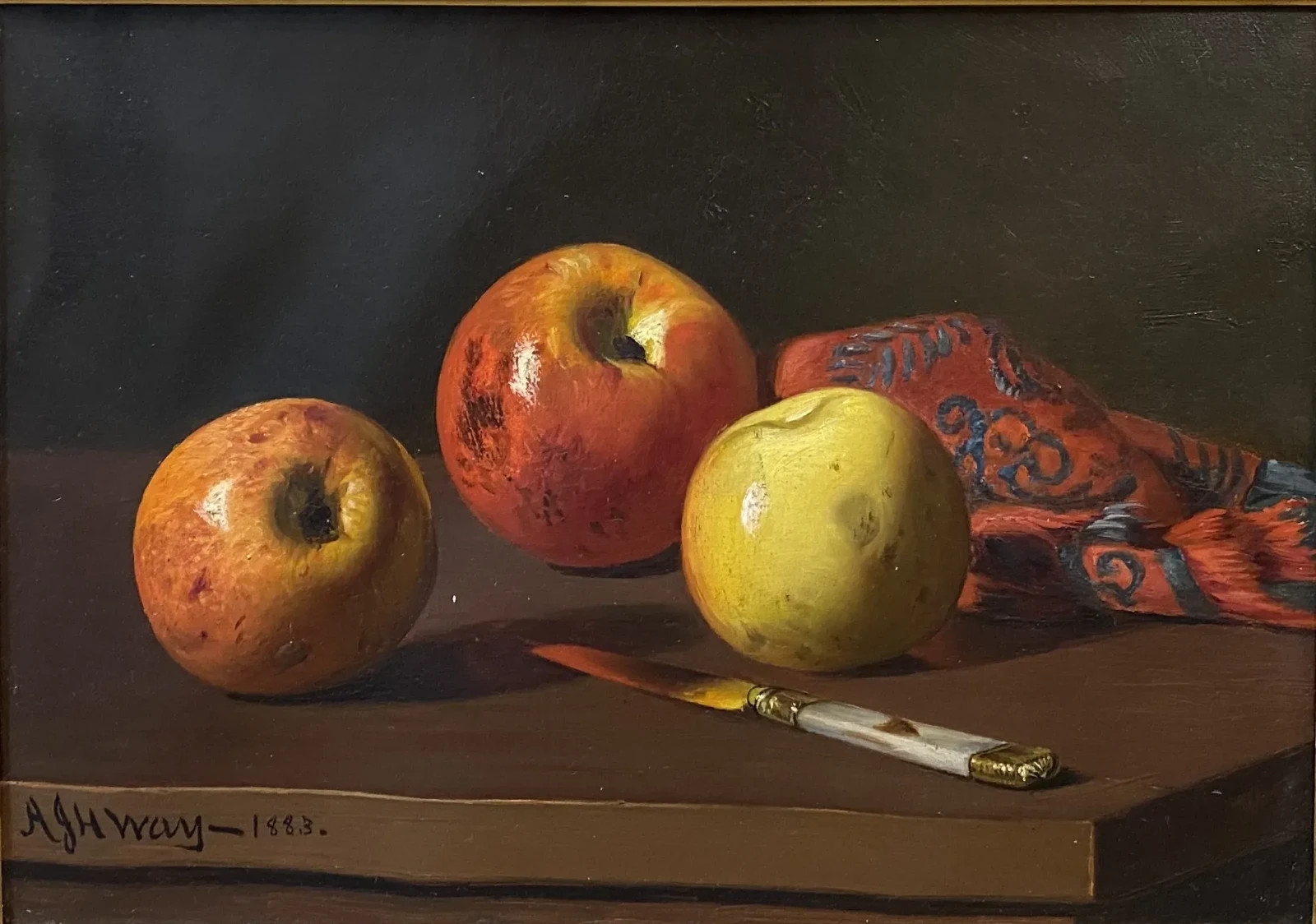 Andrew John Henry Way | Still Life with Apples (1883) | MutualArt
