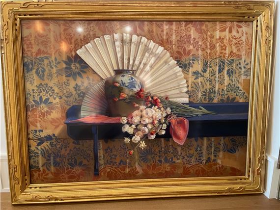 Barbara Wills | Still Life with Antique Wallpaper (1990 - 1999) | MutualArt