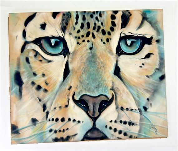 D. Arthur Wilson | RARE Snow Leopard Original Pastel Painting D. Arthur ...
