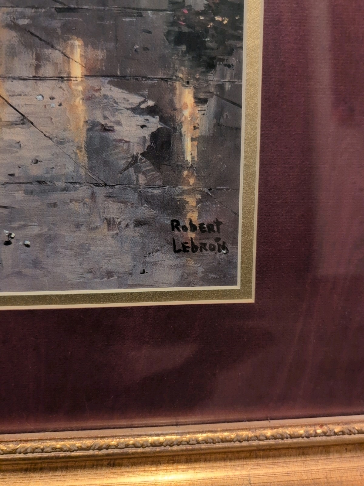 Robert Lebron | Robert LeBron Signed Oil Painting Large | MutualArt