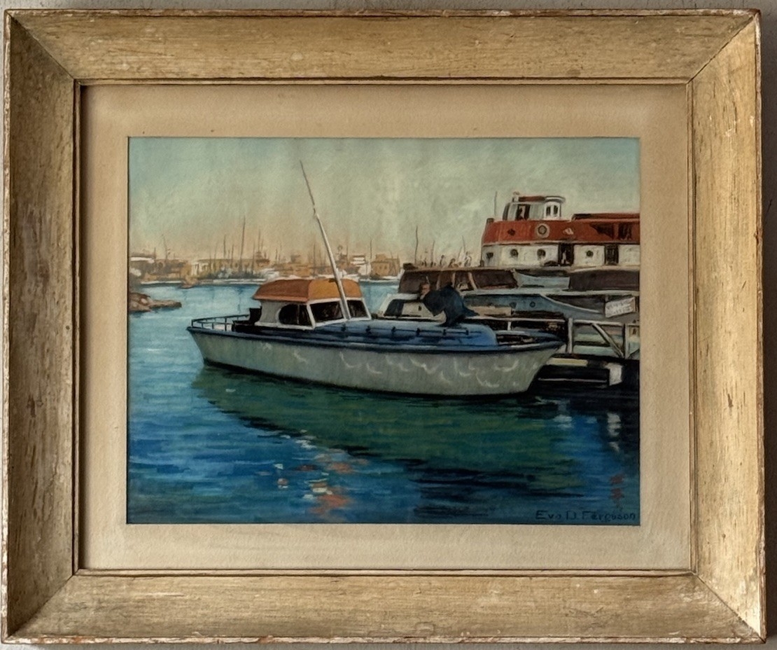 Eva D. Ferguson | EVA FERGUSON VINTAGE CALIFORNIA MODERN BOAT SEASCAPE ...