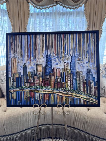 Anastasia Mak | Original Signed Anastasia Mak Art Chicago Skyline ...