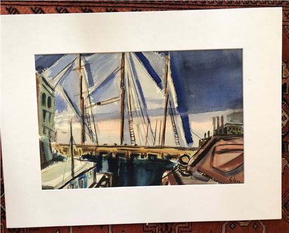 Harry Glassgold | CAPE COD SAILS/DOCKS (1908) | MutualArt