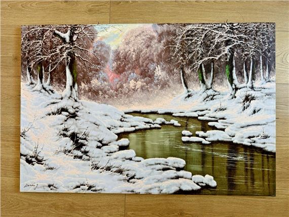 Joseph L.R. Dande | Winter Landscape Oil Painting (1960 - 1969) | MutualArt