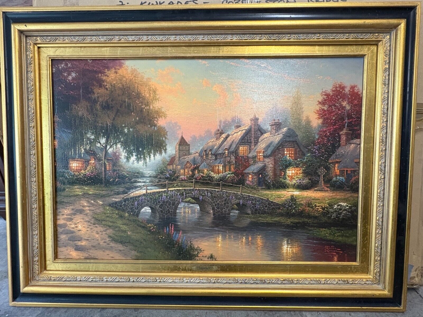Thomas Kinkade | Cobblestone Bridge Cobblestone Lane IV R/E 45/240 ...