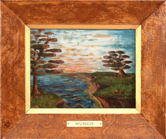 Edvard Munch | Sunset River Landscape (Early 20th Century) | MutualArt