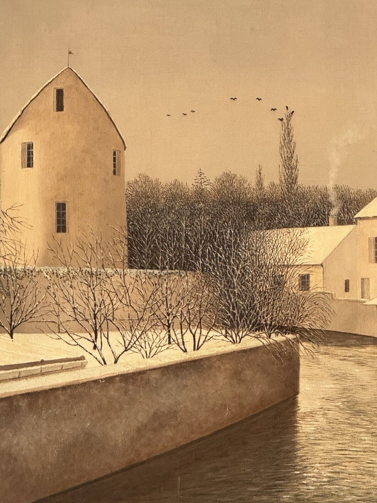 Roger Delaporte | Antique French Winter Snow Landscape Oil Painting ...