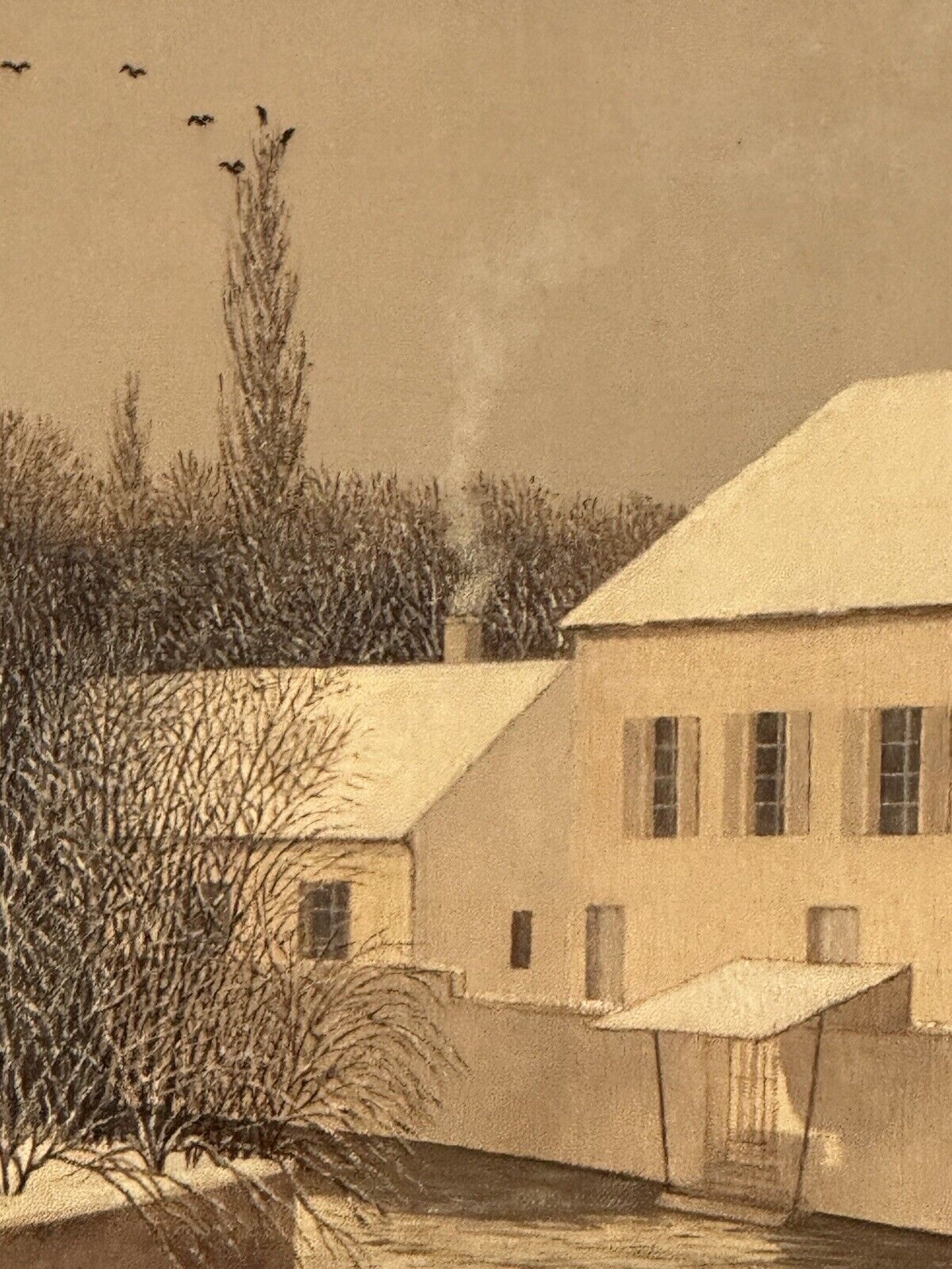 Roger Delaporte | Antique French Winter Snow Landscape Oil Painting ...