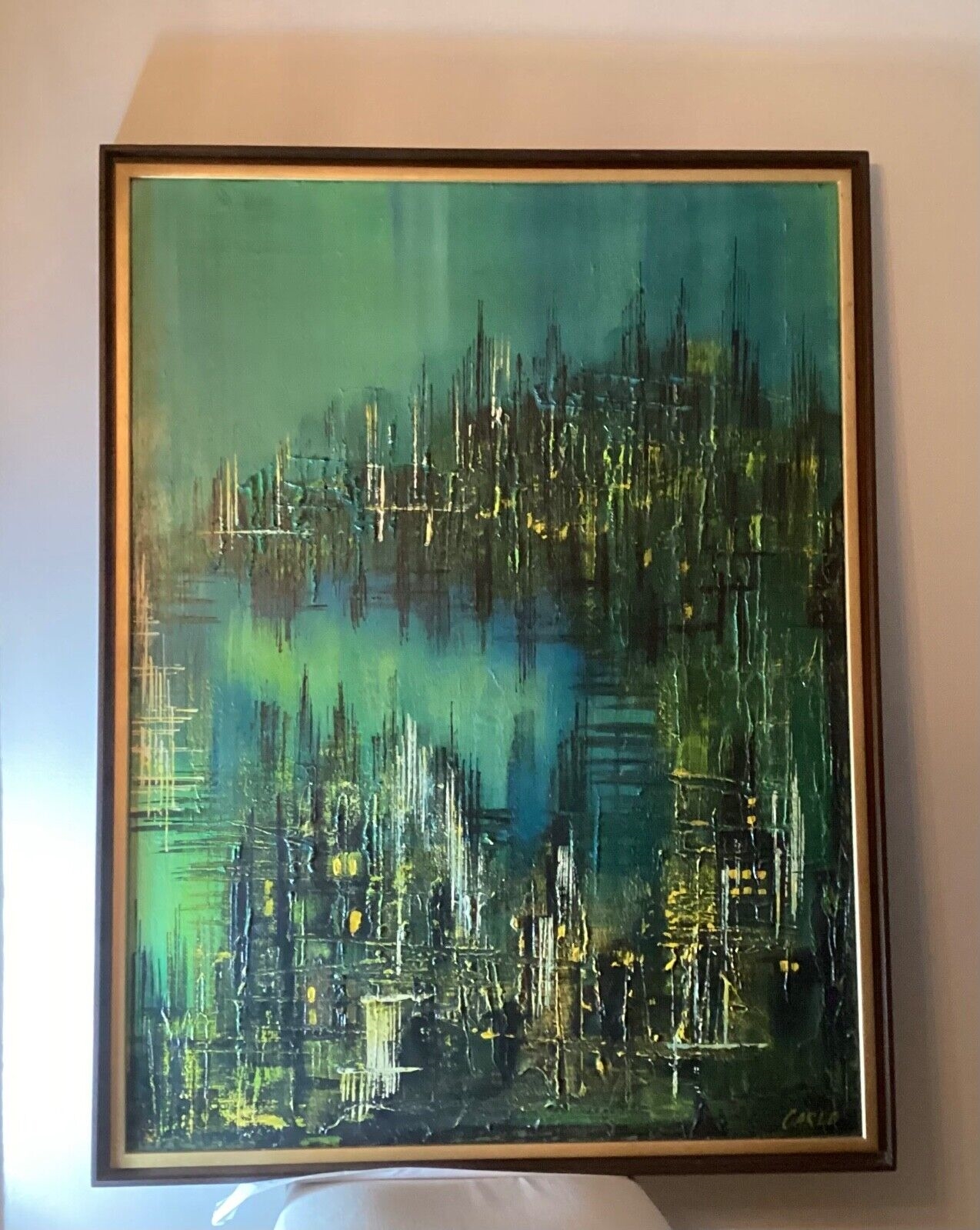 Carlo of Hollywood | Mid century modern oil painting of an abstract ...