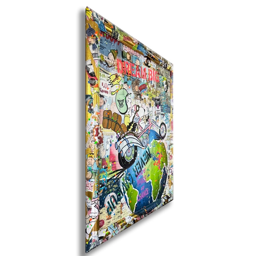 Gardani | Snoopy Around-the world – Original Painting on canvas | MutualArt