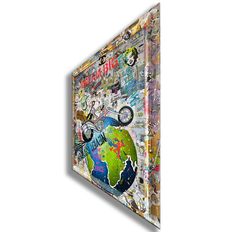 Gardani | Snoopy Around-the world – Original Painting on canvas | MutualArt