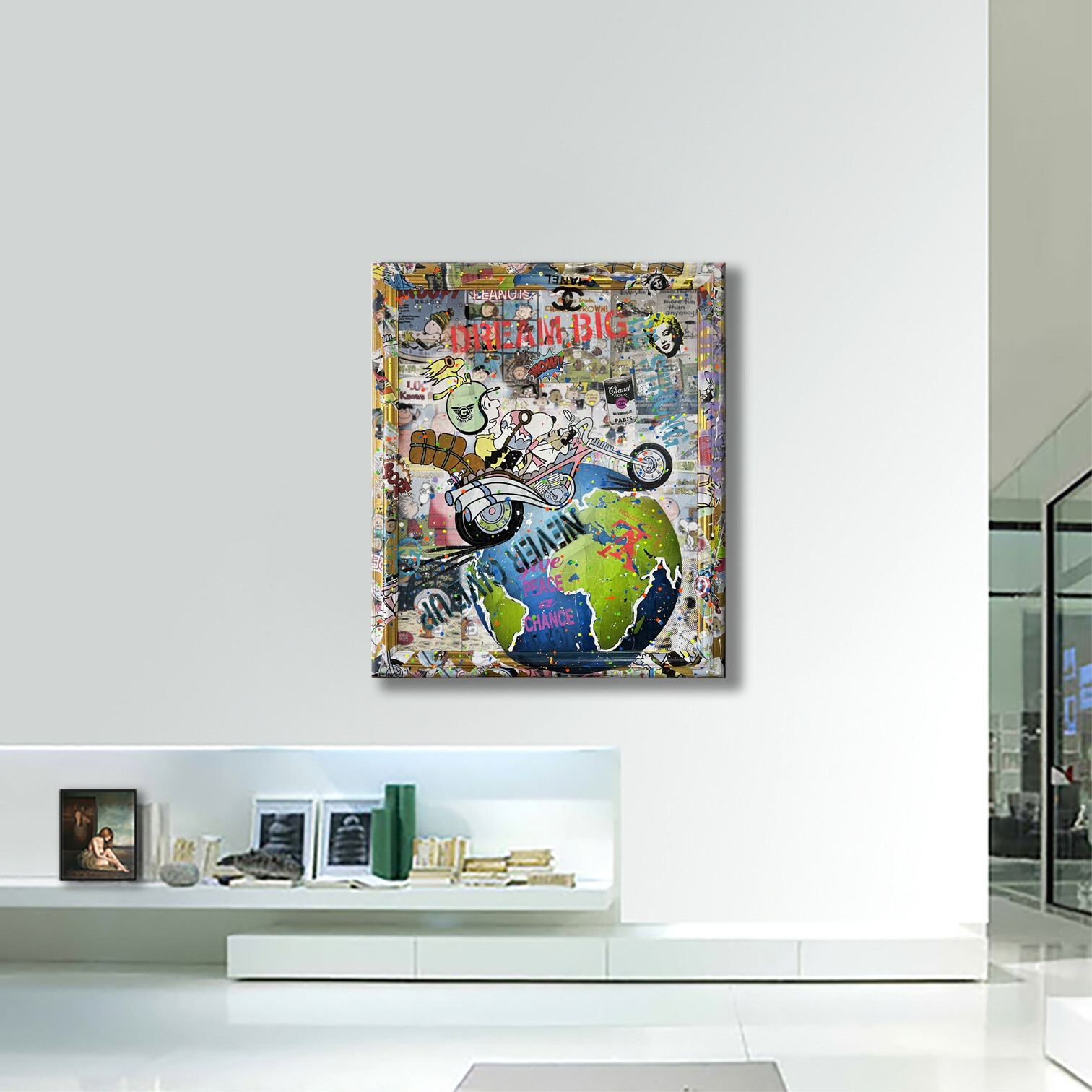 Gardani | Snoopy Around-the world – Original Painting on canvas | MutualArt