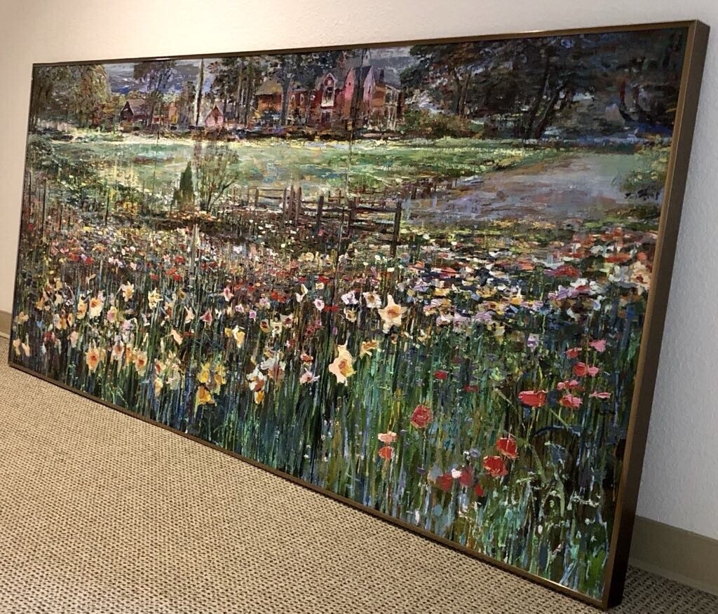 Lau Chun | Large Framed ORIGINAL Oil Painting | MutualArt