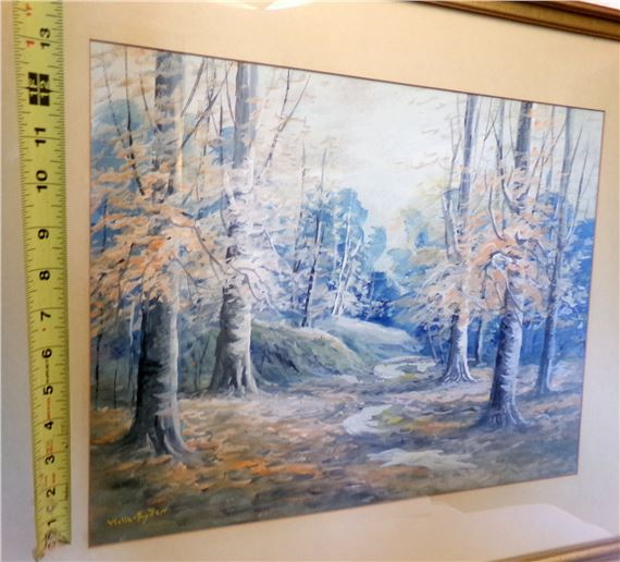 Walter Eyden | Signed Walter EYDEN GOUACHE Painting Landscape Framed ...
