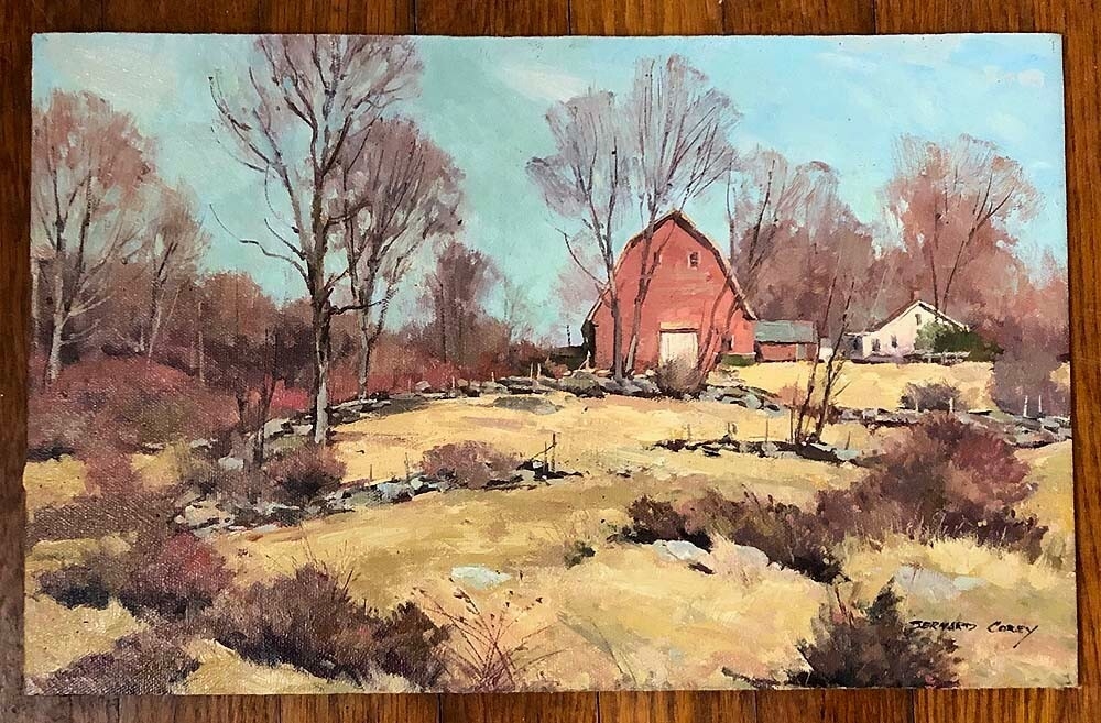 Bernard Corey | Vermont Fall Barn Farm Scene (2023 - 2024) | MutualArt