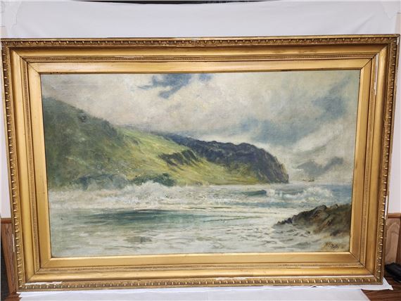 Paul Jacob Naftel | LARGE ANTIQUE 1881 PAUL JACOB NAFTEL ORIGINAL OIL ...