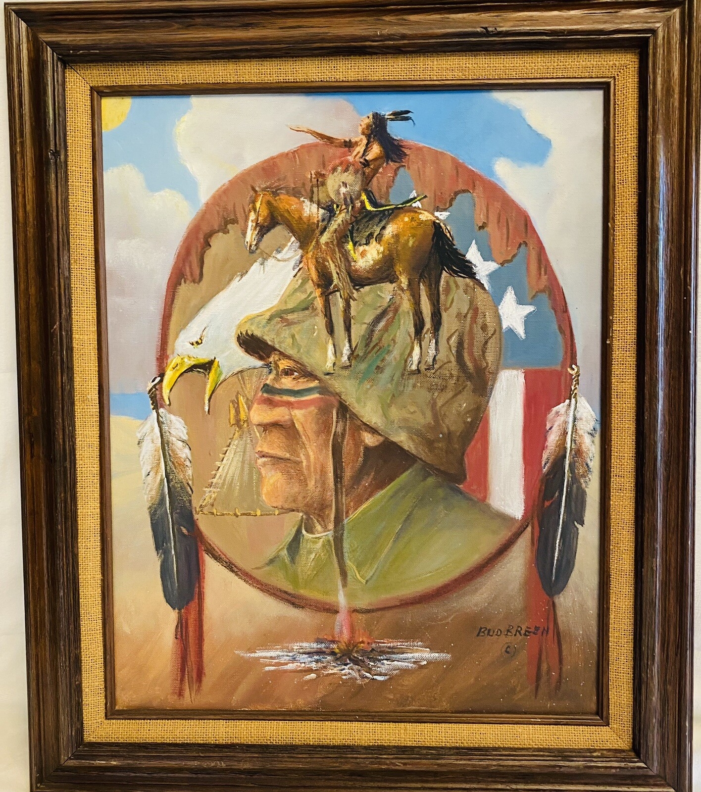 Bud Breen | Oil On Canvas - NAVAJO - Code Talker (1927) | MutualArt