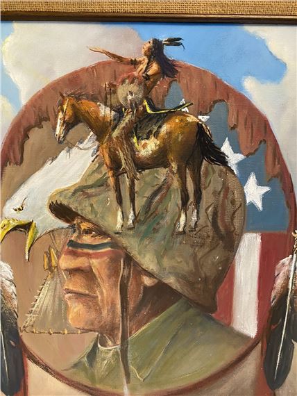 Bud Breen | Oil On Canvas - NAVAJO - Code Talker (1927) | MutualArt