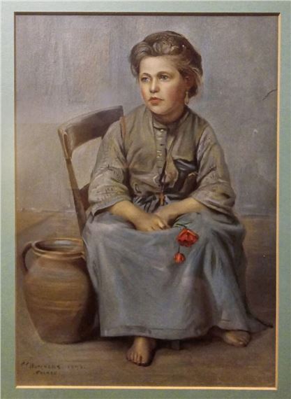 Frank Townsend Hutchens | Poor Flower Girl (1896) | MutualArt