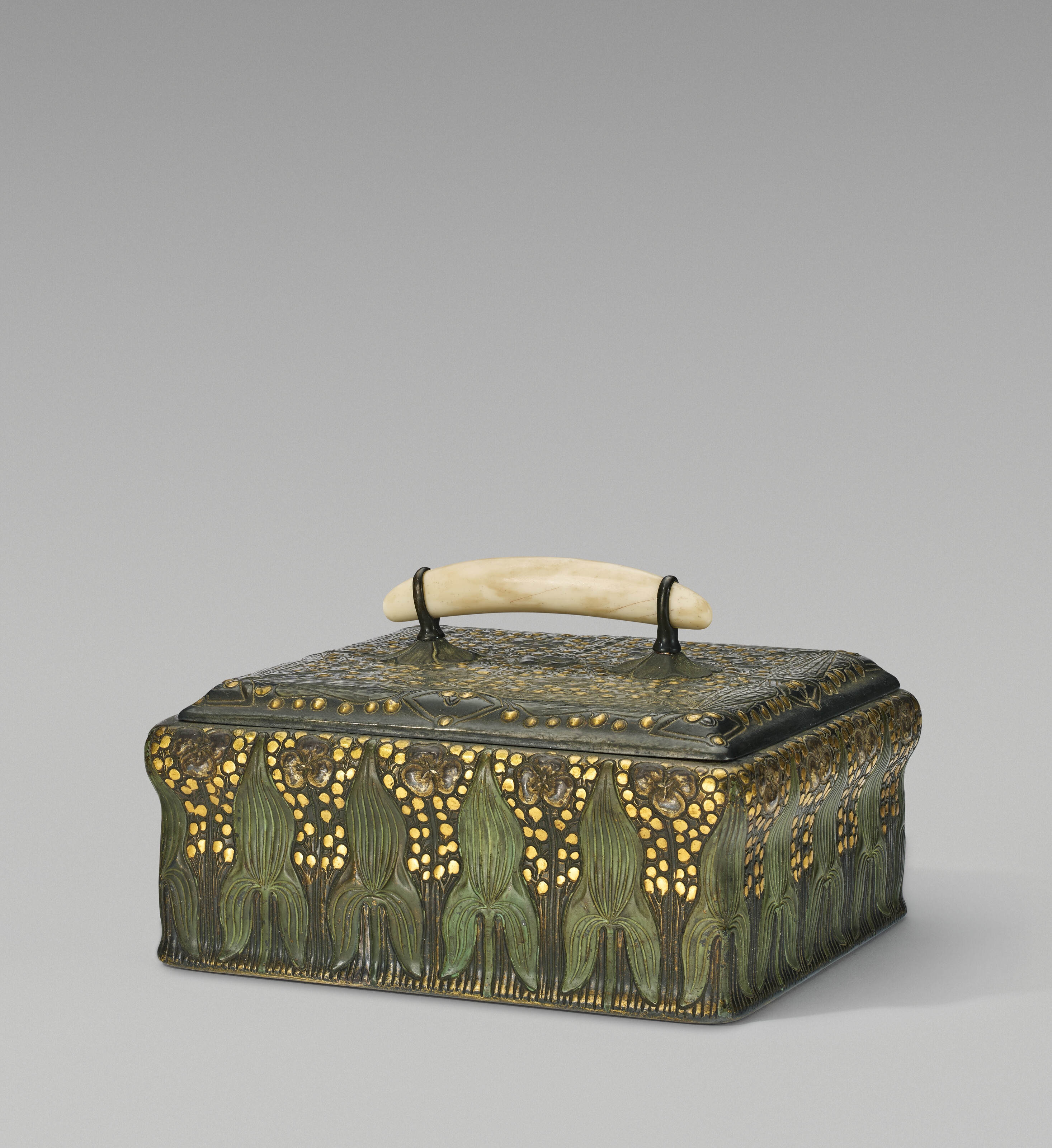 Studios Tiffany | Dragonfly and Arrowhead' Humidor (Circa 1910) | Compare similar artworks ...